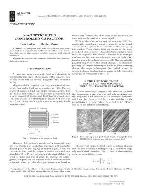 magnetic field controlled capacitor