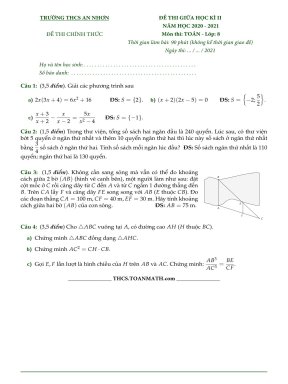 de thi giua hoc ki 2 toan 8 nam 2020 2021 truong thcs an nhon tp hcm