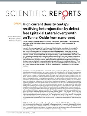 high current density gaas si rectifying heterojunction by defect free ...