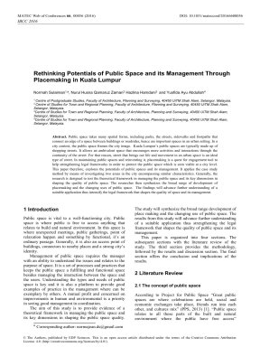 rethinking potentials of public space and its management through ...