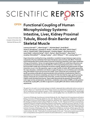 functional coupling of human microphysiology systems intestine liver ...