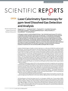 laser calorimetry spectroscopy for ppm level dissolved gas detection ...