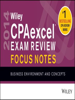 Wiley CPAexcel exam review 2014 focus notes business environment and ...