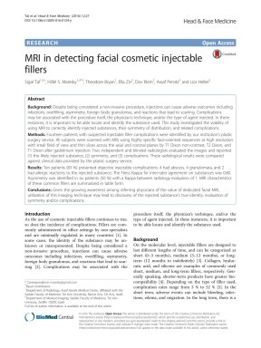 mri in detecting facial cosmetic injectable fillers