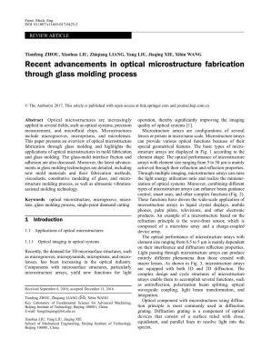 recent advancements in optical microstructure fabrication through glass ...