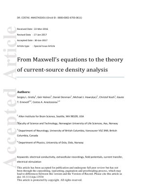 from maxwell s equations to the theory of current source density analysis