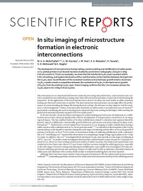 in situ imaging of microstructure formation in electronic interconnections