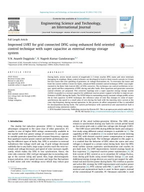 improved lvrt for grid connected dfig using enhanced field oriented ...