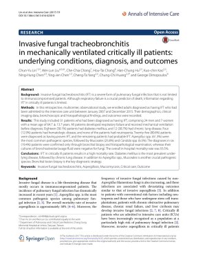 invasive fungal tracheobronchitis in mechanically ventilated critically ...