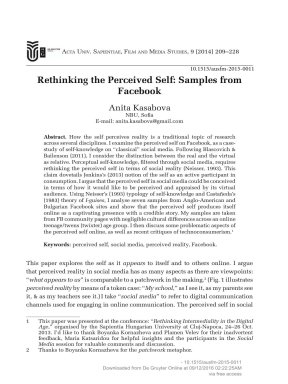 rethinking the perceived self samples from facebook