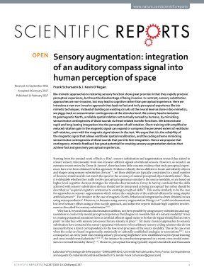 sensory augmentation integration of an auditory compass signal into ...