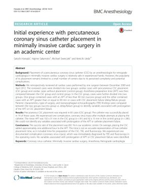 initial experience with percutaneous coronary sinus catheter placement ...