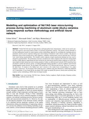 modelling and optimization of nd yag laser micro turning process during ...