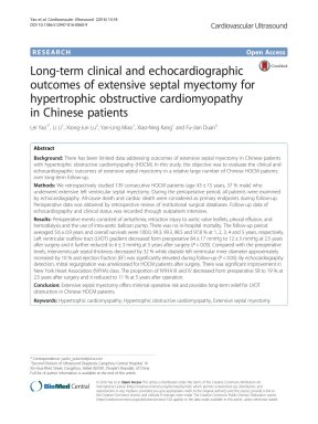 long term clinical and echocardiographic outcomes of extensive septal ...