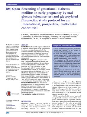 screening of gestational diabetes mellitus in early pregnancy by oral ...