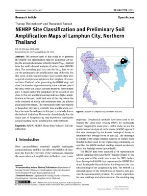 nehrp site classification and preliminary soil amplification maps of ...
