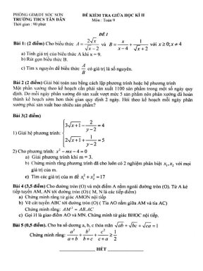 de kiem tra giua hoc ki 2 toan 9 nam 2021 2022 truong thcs tan dan ha noi