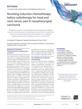 revisiting induction chemotherapy before radiotherapy for head and neck ...