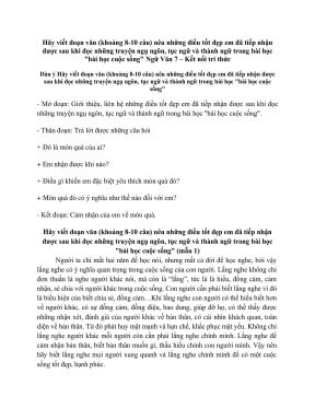 top 40 bai hay viet doan van khoang 8 10 cau neu nhung dieu tot dep em