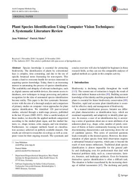 plant species identification using computer vision techniques a ...
