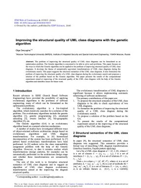 improving the structural quality of uml class diagrams with the genetic ...