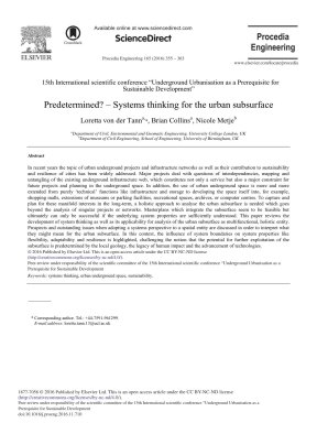 predetermined systems thinking for the urban subsurface