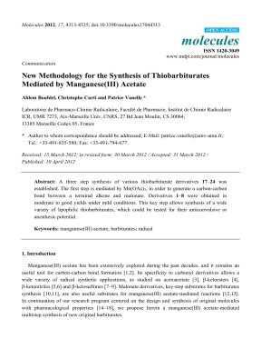 new methodology for the synthesis of thiobarbiturates mediated by ...