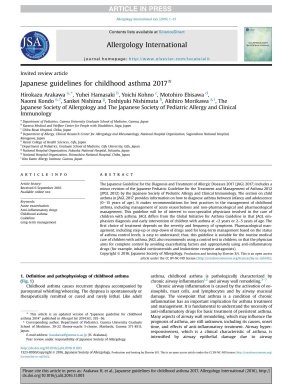 japanese guidelines for childhood asthma 2017