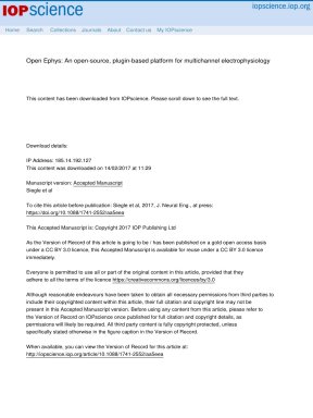 open ephys an open source plugin based platform for multichannel ...