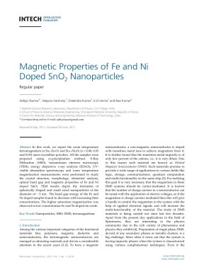 magnetic properties of fe and ni doped sno2 nanoparticles