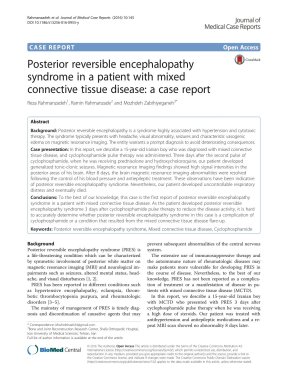 posterior reversible encephalopathy syndrome in a patient with mixed ...