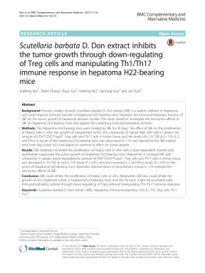 scutellaria barbata d don extract inhibits the tumor growth through ...