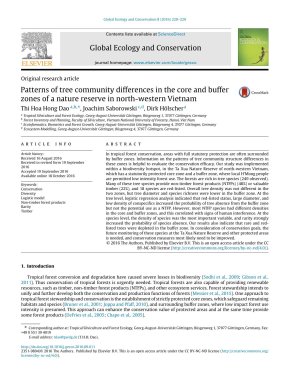 patterns of tree community differences in the core and buffer zones of ...
