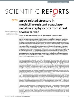 meca related structure in methicillin resistant coagulase negative ...