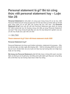 Hng dn cach vit personal statement h