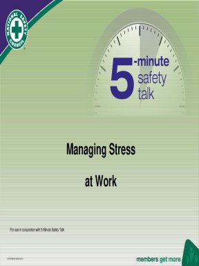 managing stress work st