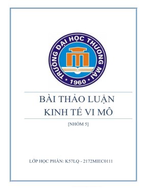 (TIỂU LUẬN) thảo luận nhóm TMU khái niệm thị trường độc quyền bán thuần ...