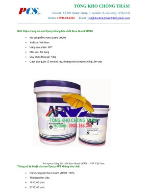 Giới thiệu chung về sơn Epoxy kháng hóa chất Kera Guard VR300