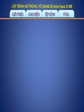 Lập trình gia công CNC Fanuc 21M