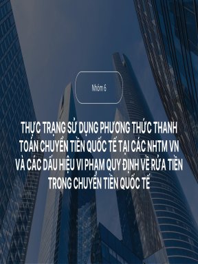 Slide thuyết trình thực trạng sử dụng phương thức thanh toán chuyển ...