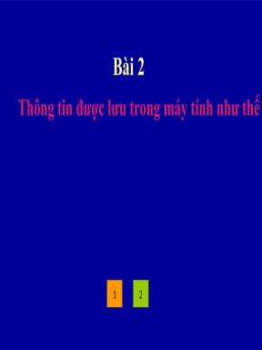 bai 2 thong tin duoc luu trong may tinh nhu the nao