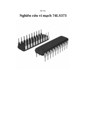 tiểu luận nghiên cứu vi mạch 74LS373