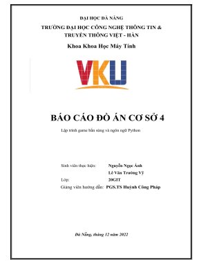 BÁO cáo đồ án cơ sở 4 lập trình game bắn súng và ngôn ngữ python