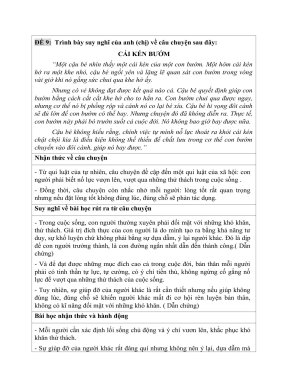 9 NGHỊ LUẬN về câu CHUYỆN cái kén bướm