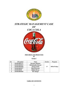 STRATEGIC MANAGEMENT CASE OF COCA COLA p