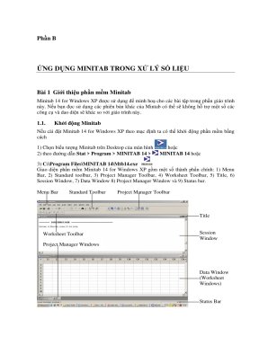 ỨNG DỤNG MINITAB TRONG XỬ LÝ SỐ LIỆU