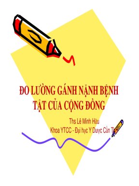 ĐO LƯỜNG GÁNH NẶNG BỆNH TẬT CỦA CỘNG ĐỒNG