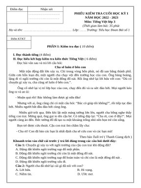 ĐỀ KT CUỐI HK1 môn TV3 THỦY