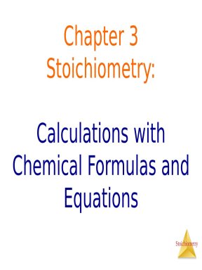 Chapter Stoichiometry: Calculations with Chemical Formulas and Equations Stoichiometry Anatomy of a