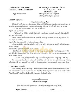 de thi chon hsg ngu van 10 truong thpt ly thai to